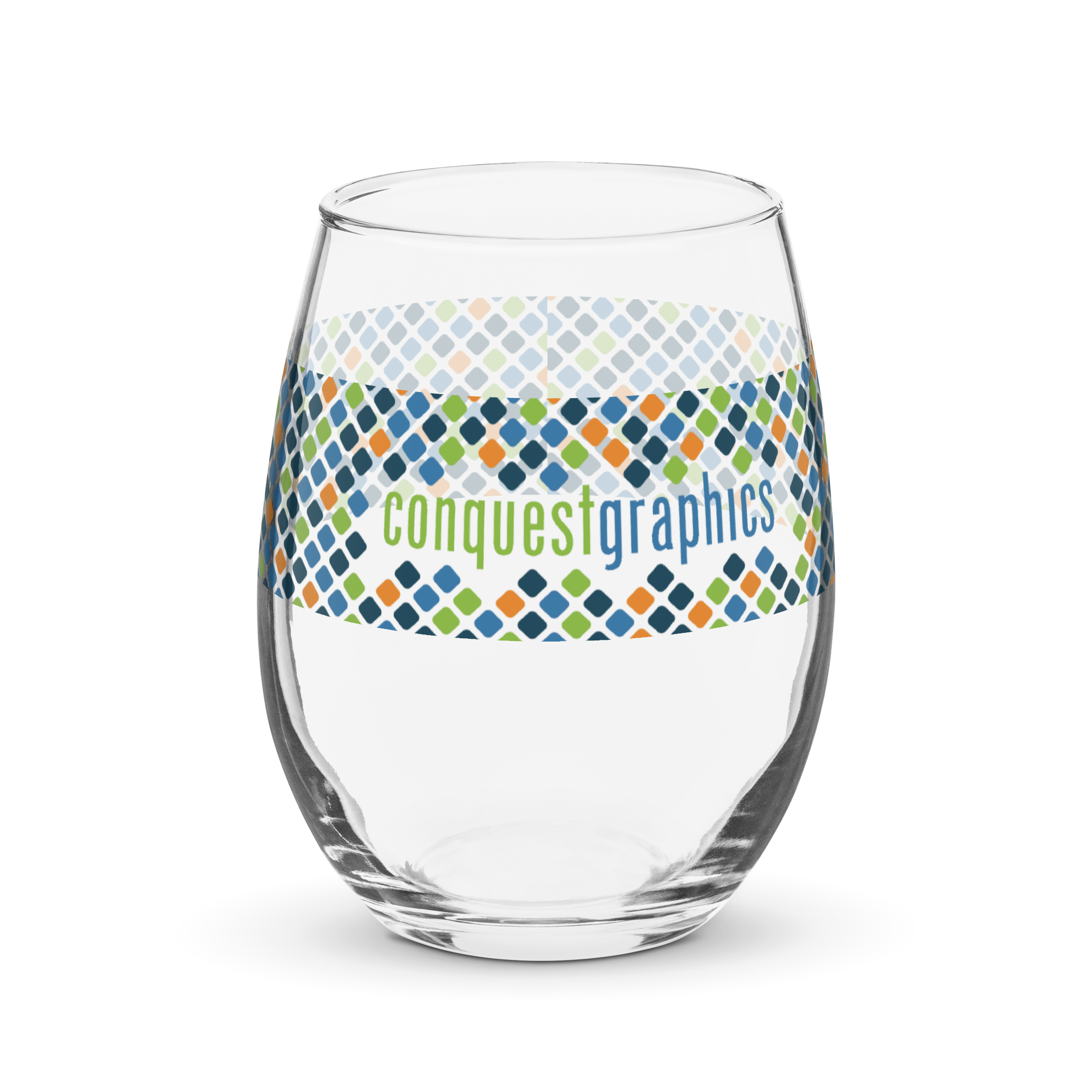 Custom Stemless Wine Glasses Conquest Graphics
